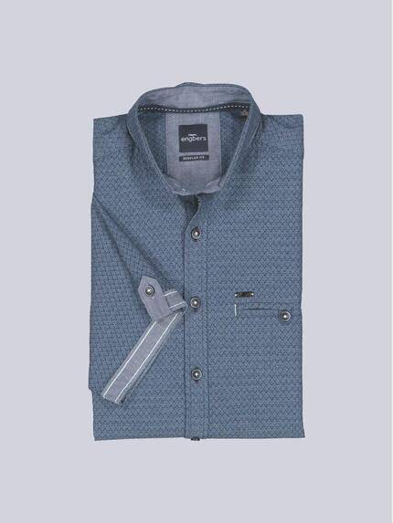 Herren engbers Kurzarm-Hemd gemustert in Brilliantblau kaufen 39193 ...