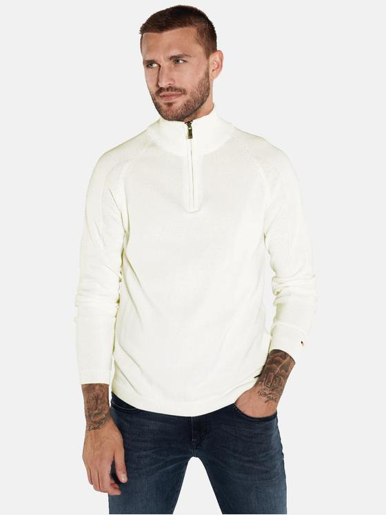 Herren emilio adani Pullover mit Polo-Kragen in Reinweiss kaufen 36075 ...