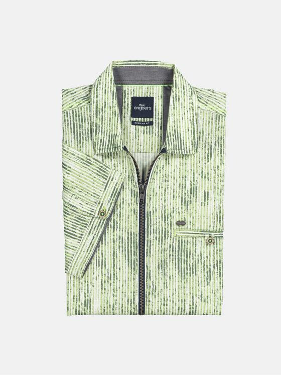 Herren engbers Kurzarm-Hemd gestreift in Grün kaufen 36858 | engbers.com