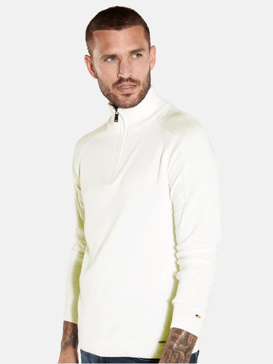 Herren emilio adani Pullover mit Polo-Kragen in Reinweiss kaufen 36075 ...