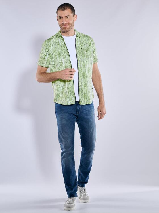 Herren engbers Kurzarm-Hemd gestreift in Grün kaufen 36858 | engbers.com