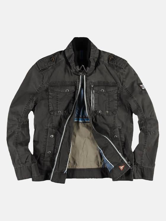 Herren engbers Jacke aus kernigem Baumwollmaterial in Schwarzbraun